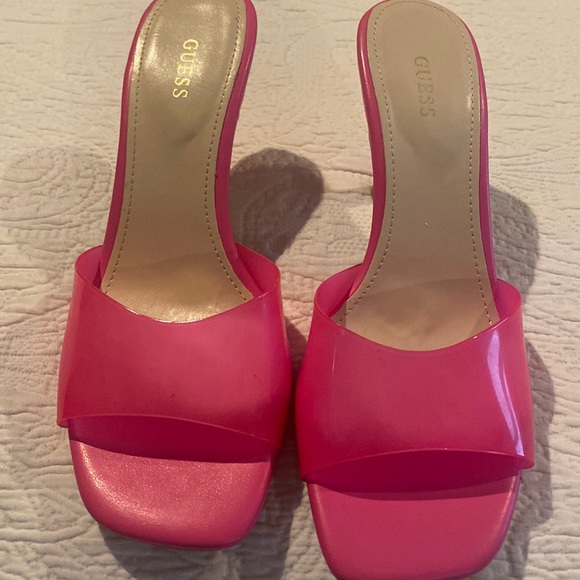 Guess | Shoes | Guess Pink Sandals Style Is Norma Clear Pink Plastic ...
